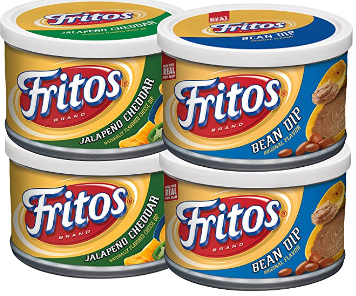 Fritos Dip Variety Pack Bean & Jalapeno Cheddar, 9oz Cans (4 Pack ...