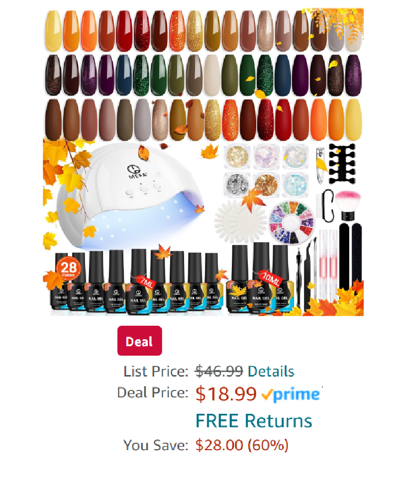 Large Nail Kit Set With Lamp ONLY $18.99 Prime Shipped - Couponing with ...