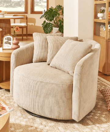 $100 Off Beautiful by Drew Barrymore Swivel Chair - Couponing with Rachel