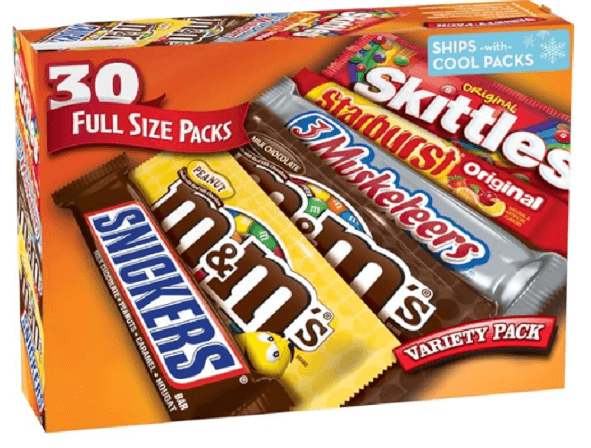 30 Full Size Bulk Candy Bar Assortment Shipped in a Cool Pack ...